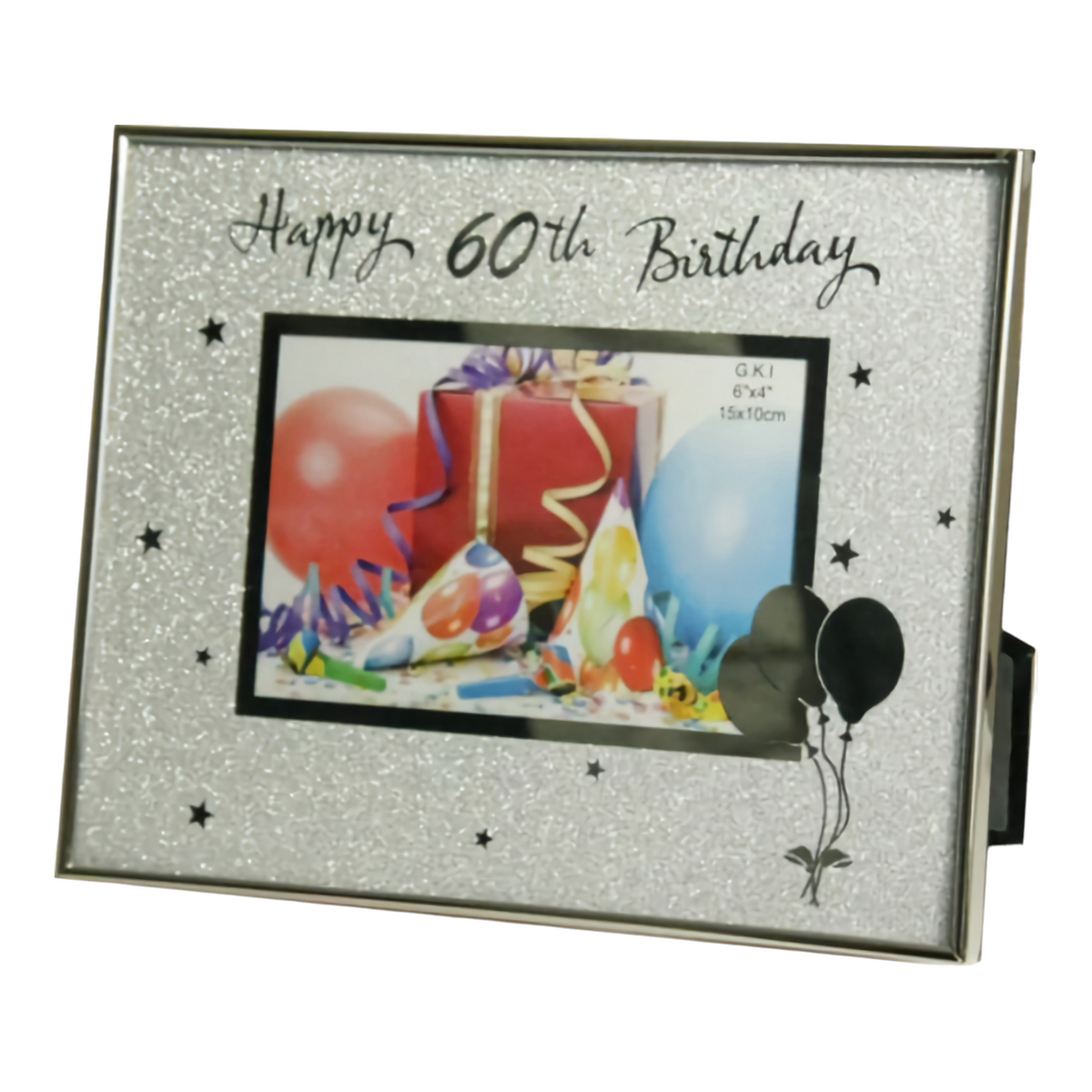 Silver Glitter Happy 60th Birthday Photo Frame – Palm Gifts