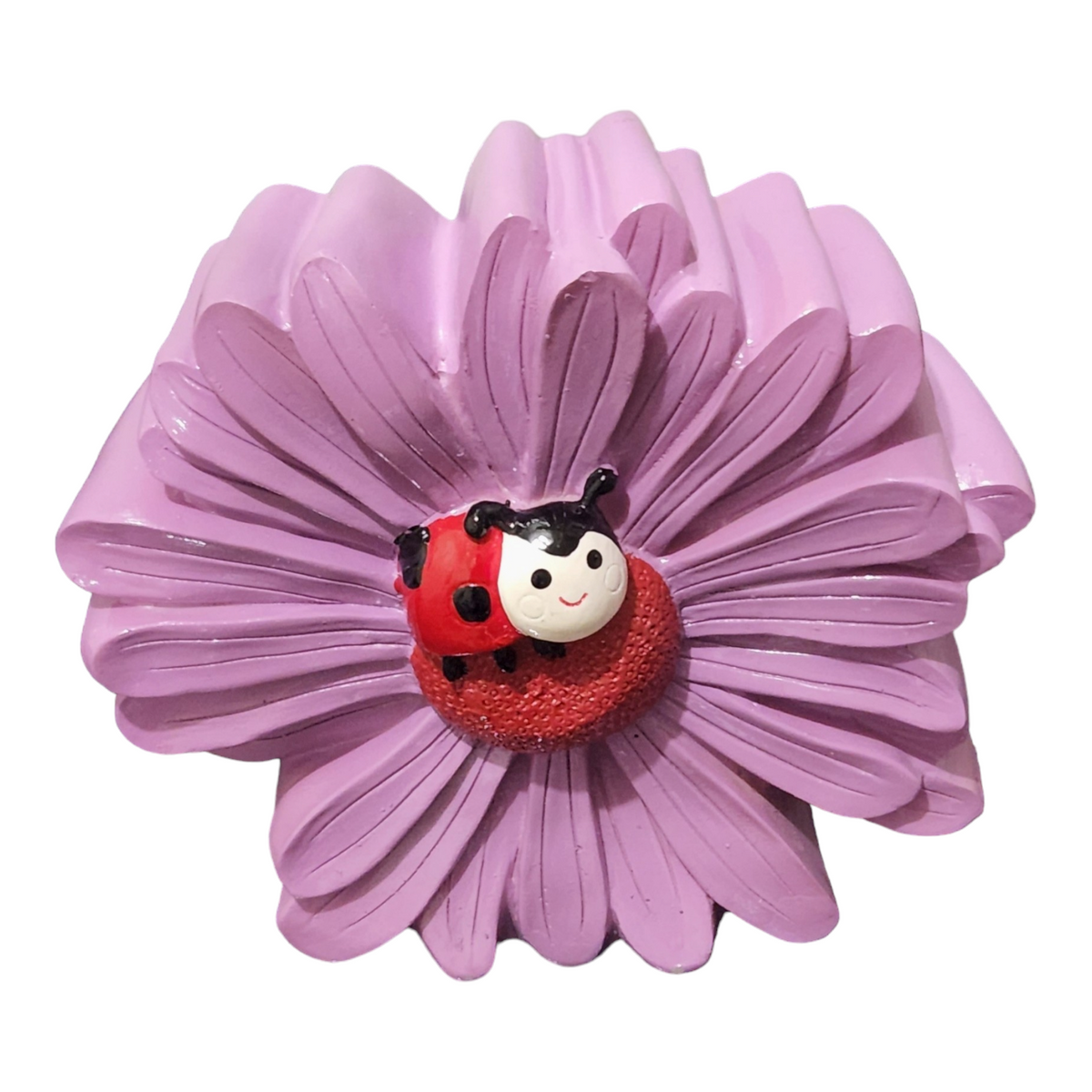 Children's Purple Daisy Flower & Ladybug Resin Money Box – Palm Gifts