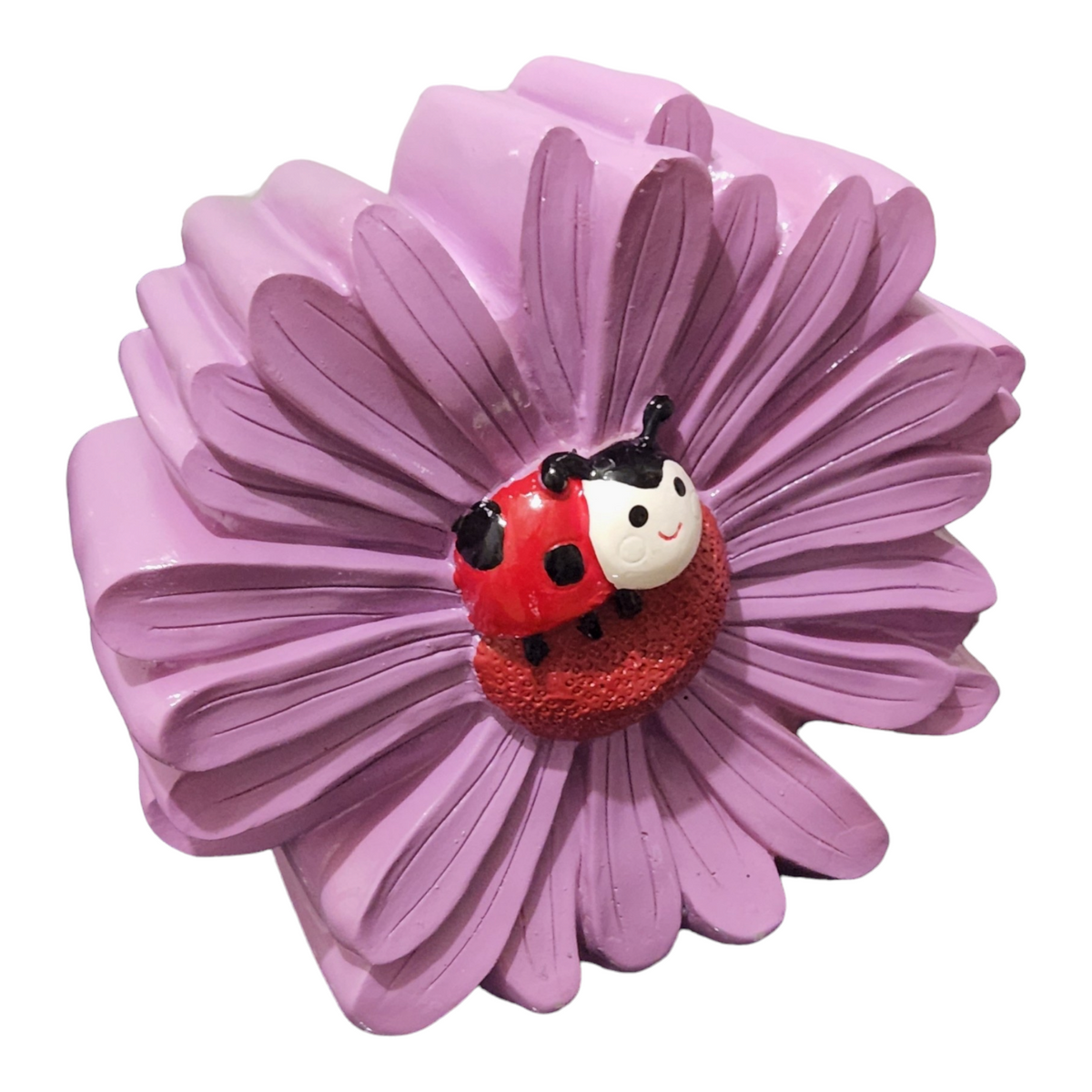 Purple Daisy Flower & Ladybug Money Box – Palm Gifts