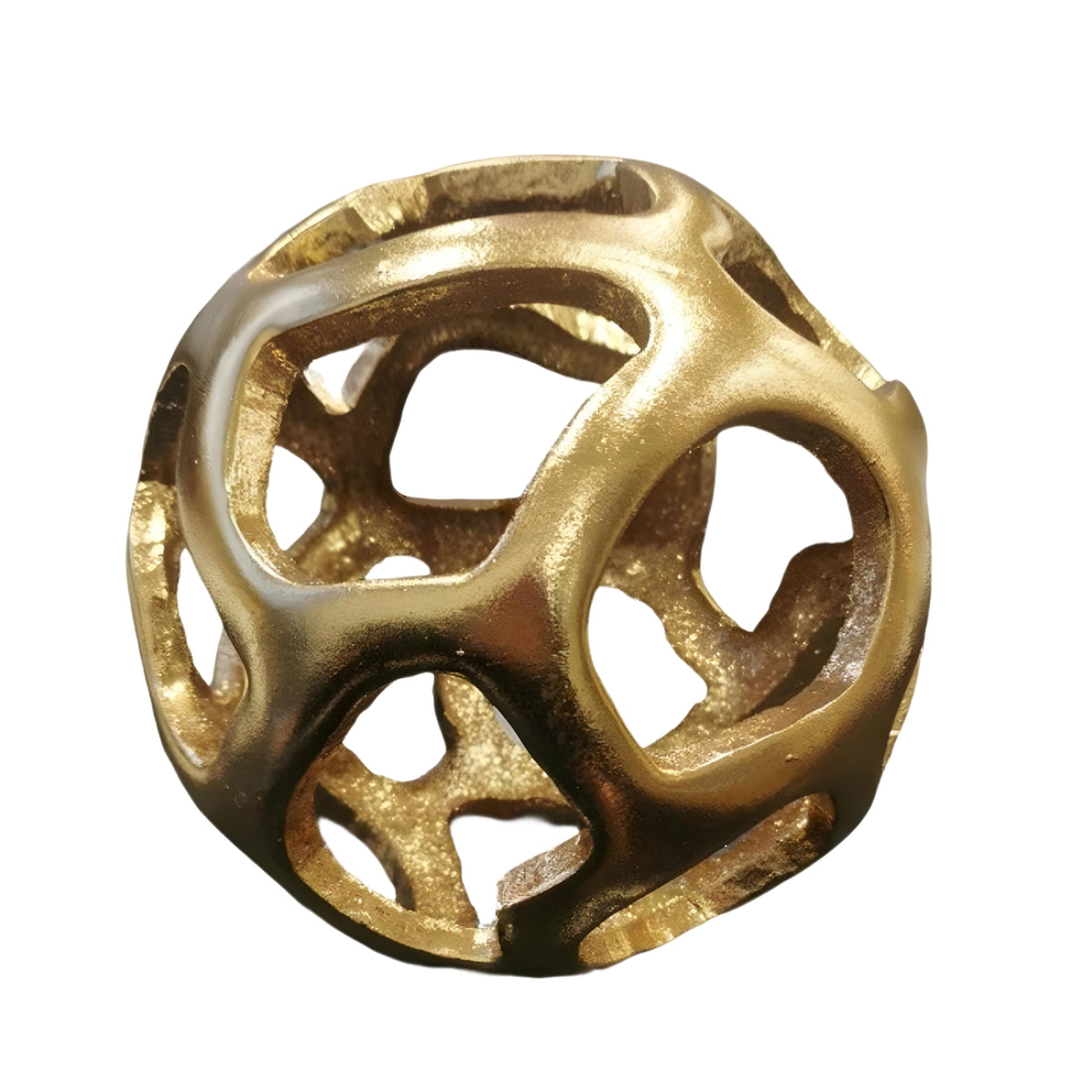 Gold Geometric Decorative Tabletop Ball Ornament – Palm Gifts